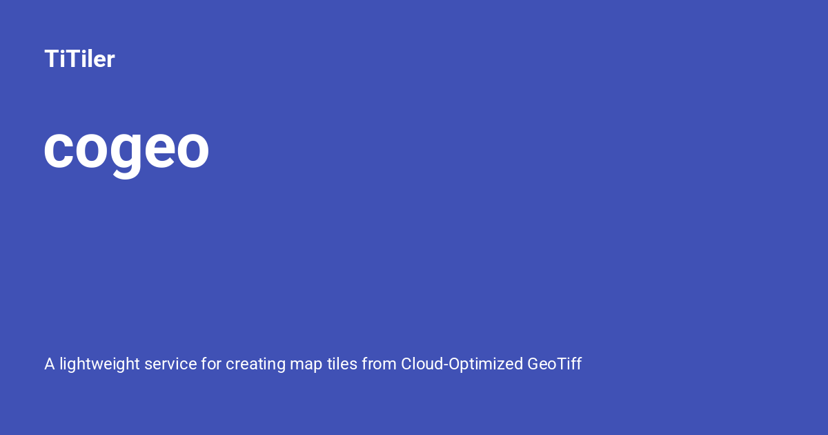 cogeo - TiTiler